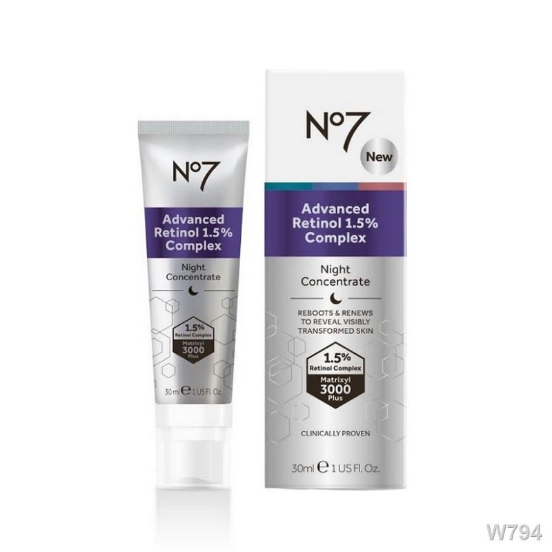 No7 Advanced Retinol 1.5% Complex night concentrate 30ml | Shopee Thailand
