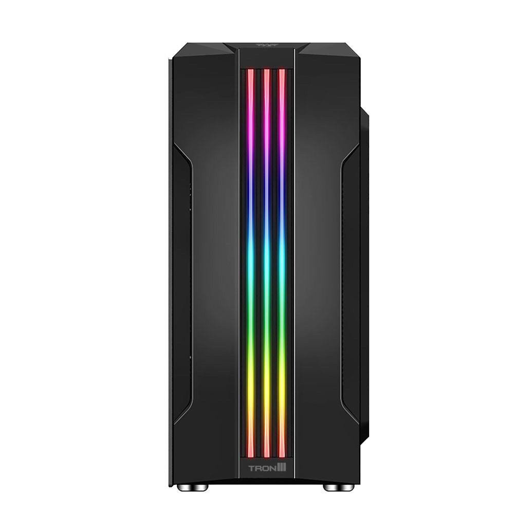 Armaggeddon Tron III ATX Gaming PC Case with Tempered Glass Side Panel ...