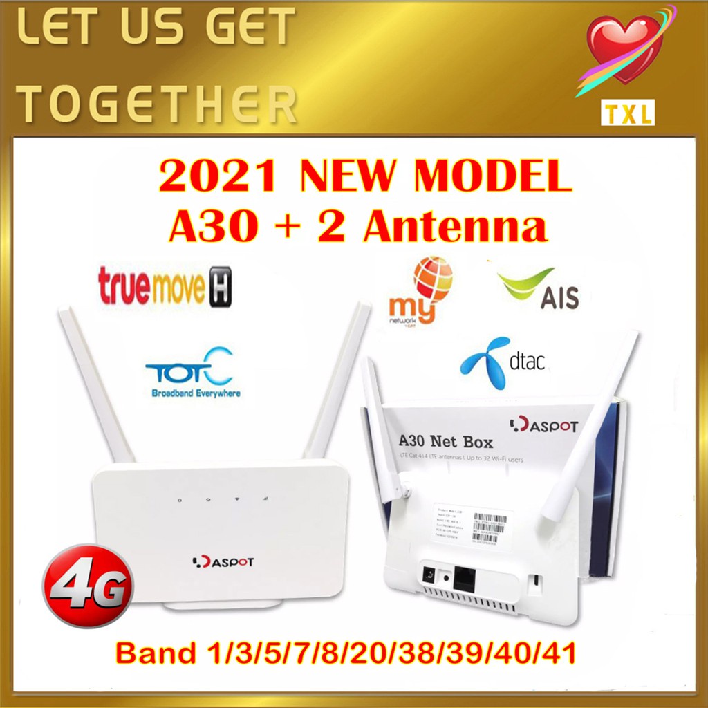 ใหม่ A30 4G Hotspot Modem พร้อมเสาอากาศแบบพกพา CPE Lte Wifi Router WanLan Port - z3dgmybvej ...