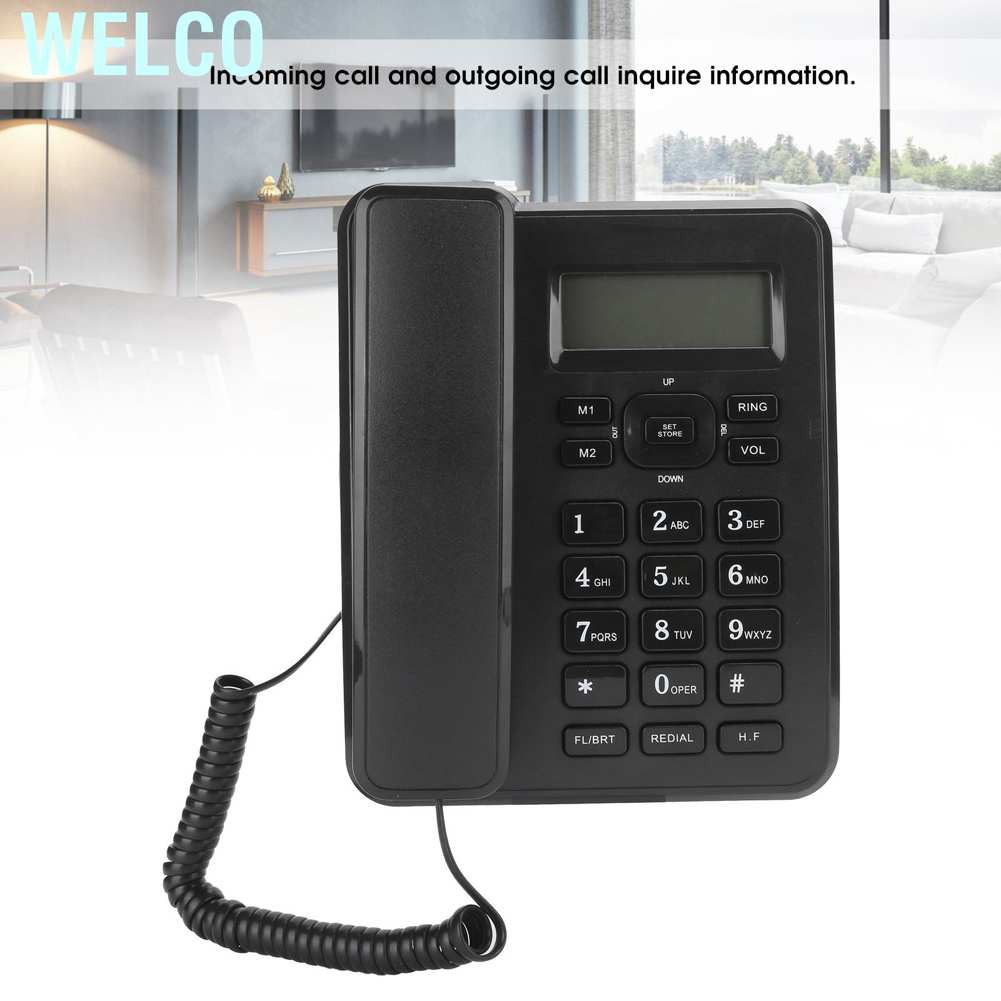 Welco KxT6001Cid โทรศัพท์มือถือแบบตั้งโต๊ะสีดํา - welcomehome1.th - ThaiPick