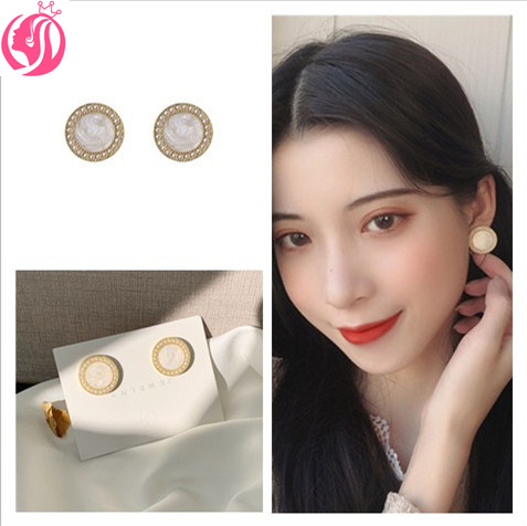 cod woman fashion retro Pearl Earrings wild elegant Personality mini ...
