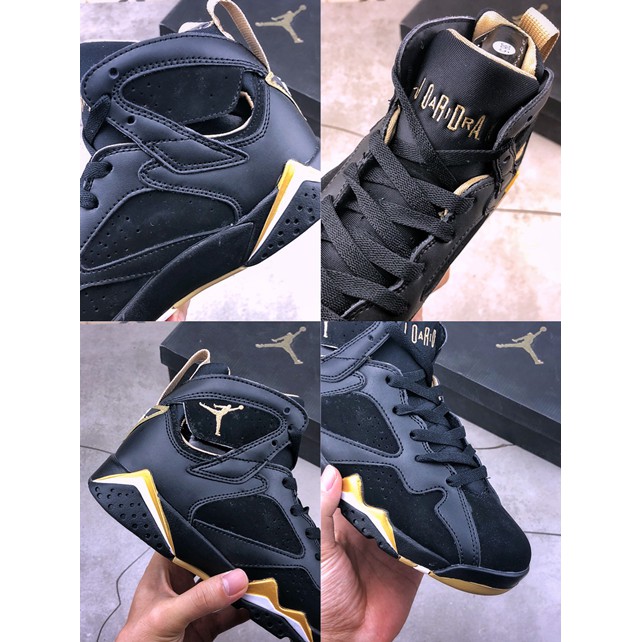 Air Jordan AJ7 รองเท้าสีดำทองสีดำ - stev9186.th - ThaiPick