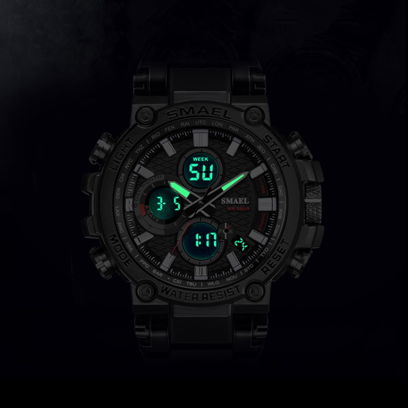 SMAEL 1803 Sport Watch Men Watches Waterproof 5Bar Dual Time Men39s ...