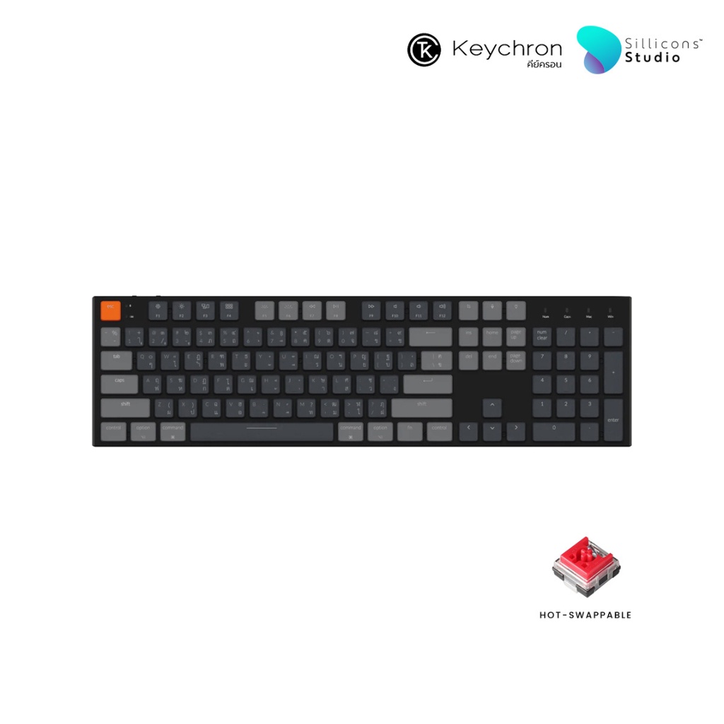 Keychron K5 Full size Ultra slim Wireless mechanical Keyboard คีย์บอร์ด ...