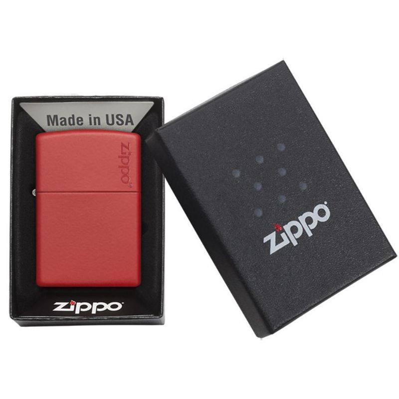 ไฟแช็ค Red Matte with Zippo Logo 233ZL แท้ | Shopee Thailand