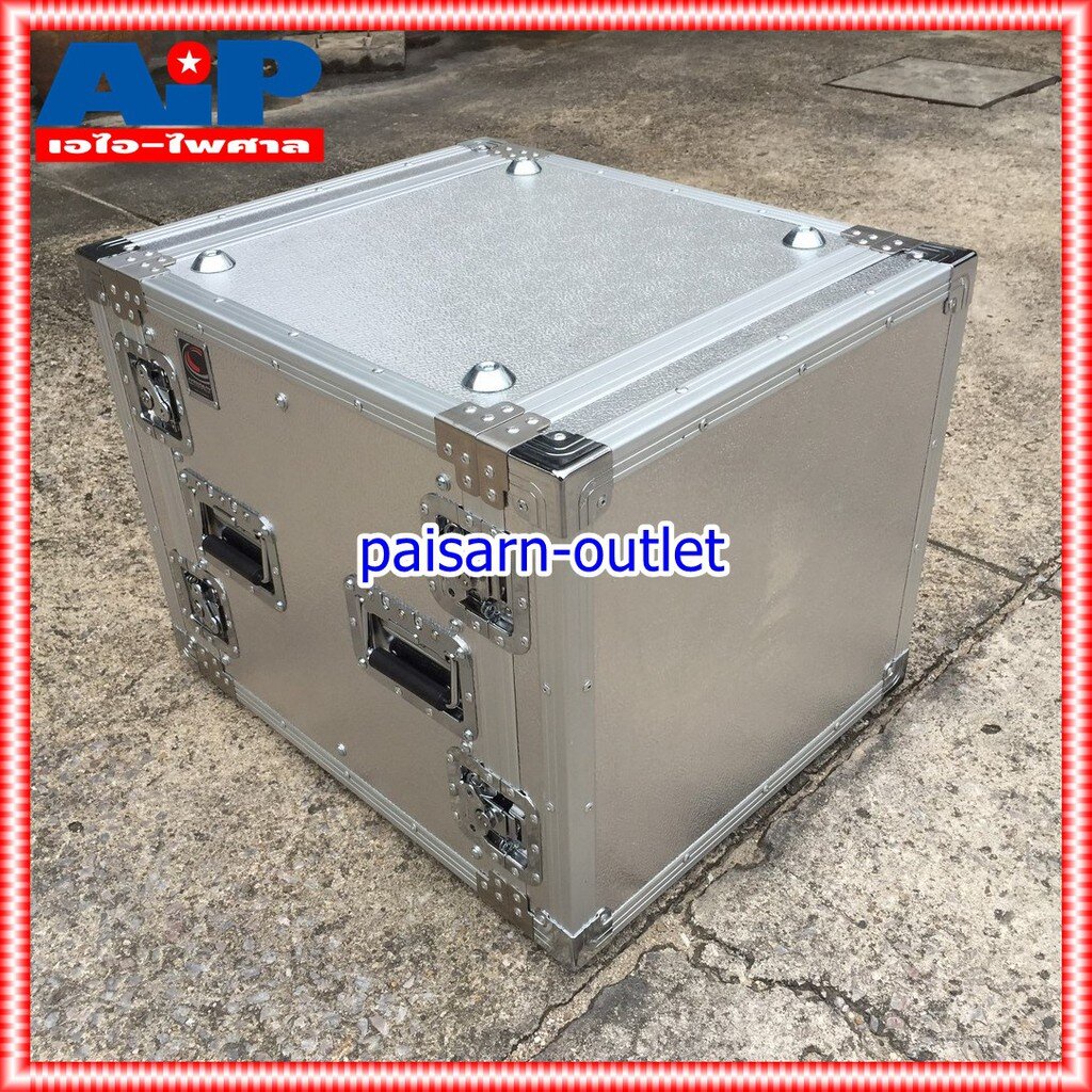 COMPACT M-10U 2ฝาหน้า-หลัง ลึก19 ผิวอลูมิเนียม แร็ค แร็คลึก19 RACK10U แร็คผิวอลูมิเนียม RACK เอ ...