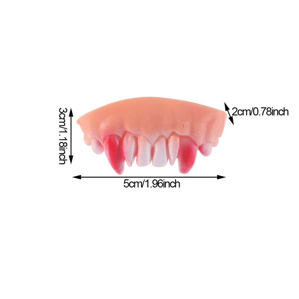 PENY 10pcs Artificial Funny Dentures Wacky Happy Halloween False Teeth ...