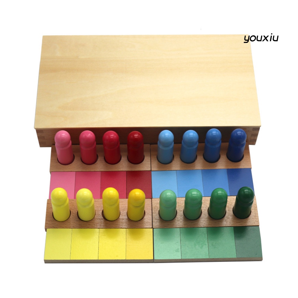 YX-PU Montessori Building Blocks Color Matching Puzzle Game Kids Early ...