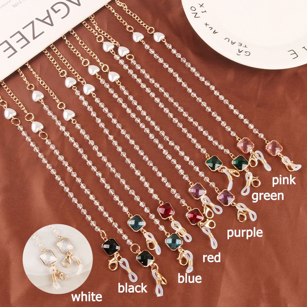 Row สายโซ่คล้องแว่นตาประดับคริสตัลหลากสีสําหรับอ่านหนังสือ - rowan.th ...