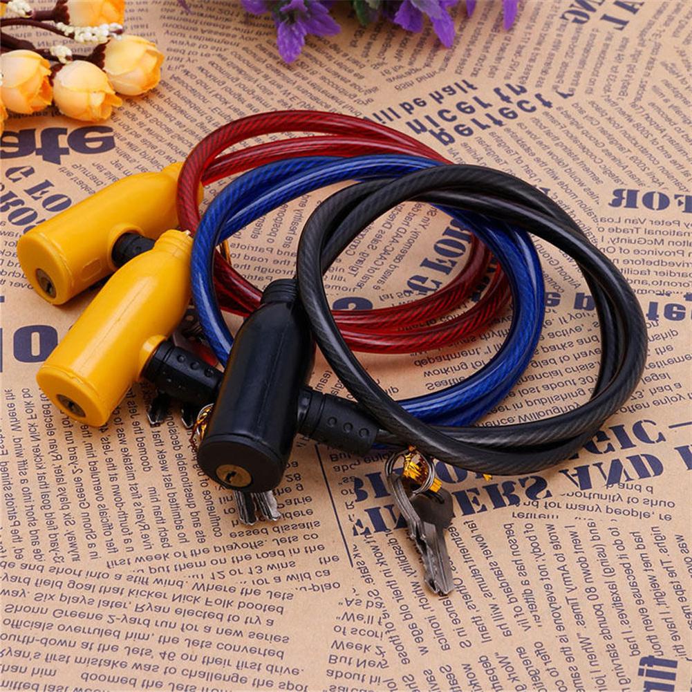 ล็อคป้องกันการโจรกรรมBike Lock Steel Wire Metal Bicycle Safety Lock ...