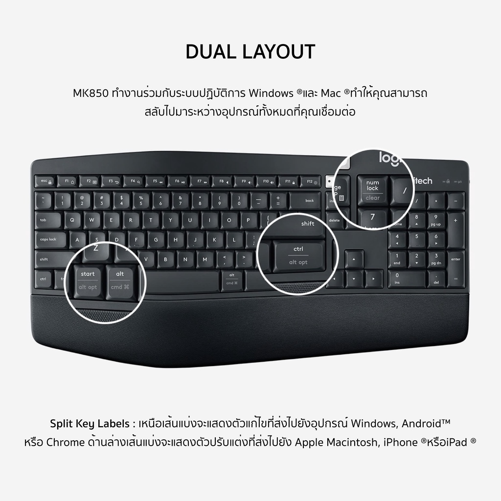 Logitech MK850 Performance Ergonomic Keyboard Mouse Combo,