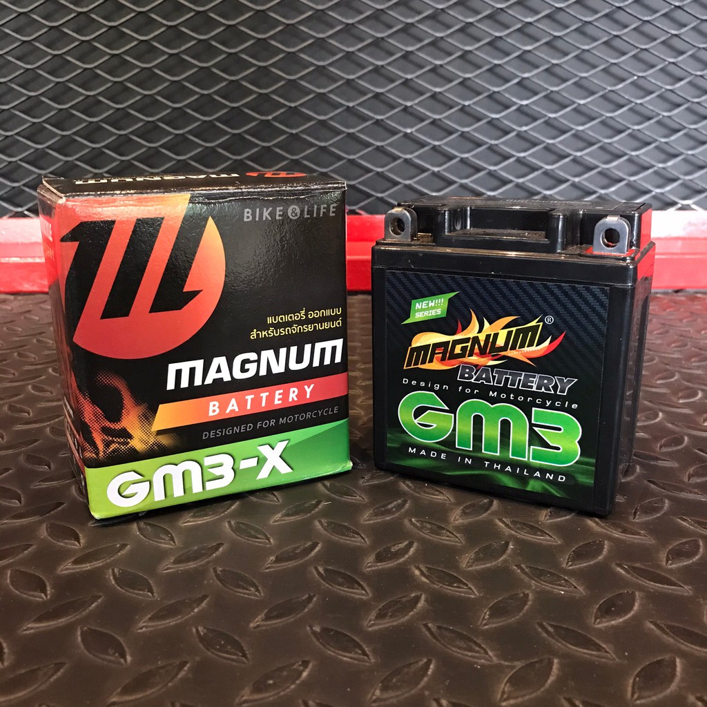 แบตเตอรี่ มอเตอร์ไซค์ MAGNUM GM3-X (12V 3AH) | Shopee Thailand