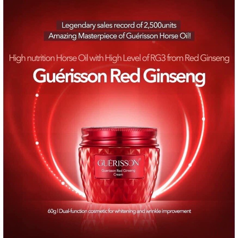 GUERISSON Red Ginseng Cream 60 ml. ครีมน้ำมันม้าสูตรใหม่ล่าสุด ...