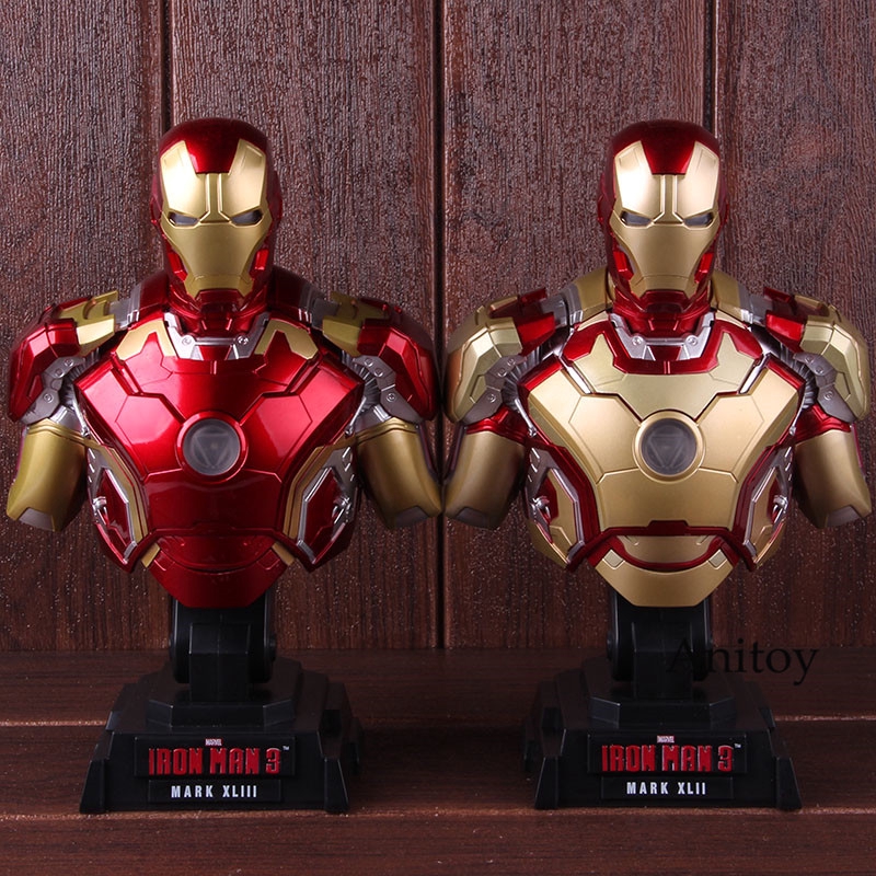 Marvel Iron Man 3 Figure MARK VII 1/4 Scale Bust Figure Toy with LED ...