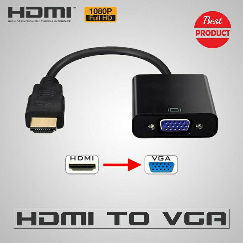 สายแปลง สัญญาณ HDMIออก VGA converter cable 20cm white - pem.ssdshop - ThaiPick