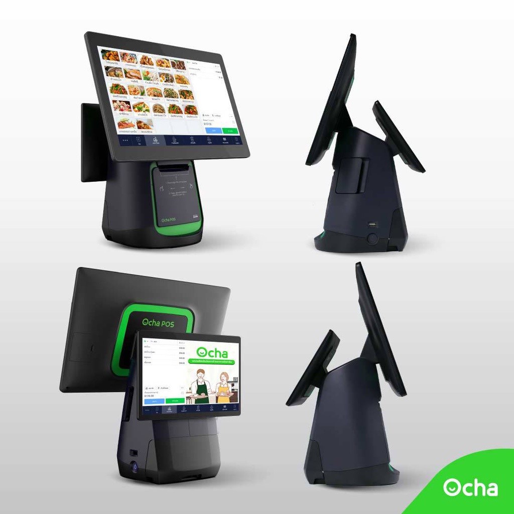 แถมฟรีระบบจัดการร้านอาหาร 3 เดือน แพ็กเกจสองจอ Ocha POS Dual Screen ...