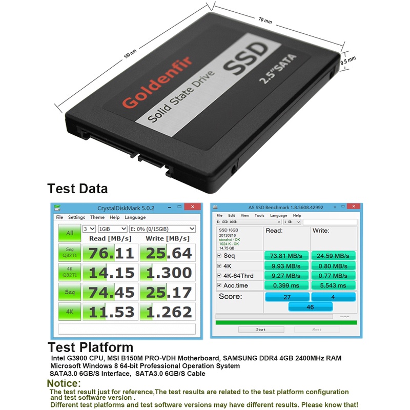 Goldenfir SSD 2.5 inch 500GB 256GB 128GB 512GB SATAIII Disk HD SSD Sata 120GB 240GB 480GB 1TB ...