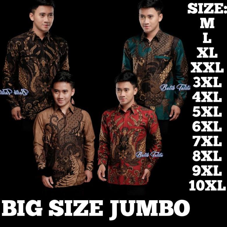 เสื้อเชิ้ตแขนยาว ผ้าบาติก ขนาดใหญ่ สําหรับผู้ชาย M.L.XL.XXL.3XL.4XL.6XL.7XL.8XL.9XL.10XL (ART ...