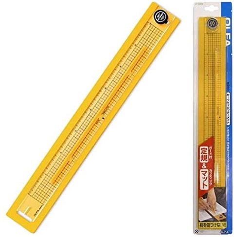 ไม้บรรทัดพร้อมแผ่นรองตัด OLFA Safety Cutter Mate Cutting Guard Guide ...