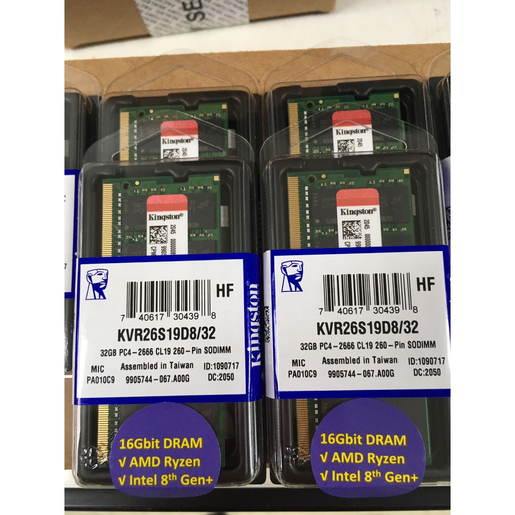 Kingston RAM KVR For Notebook Bus 2666 NB DDR4 32GB ( KVR26S19D8/32 ...