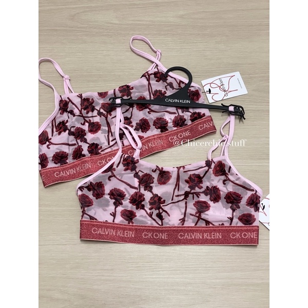 พร้อมส่งCalvin Klein - CK One Glitter Unlined Bralette - chicerchic ...