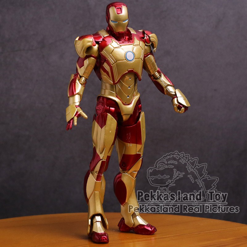 Iron Man Mark MK 42 Gold Iron Man VC Action Figure Collectible Model ...