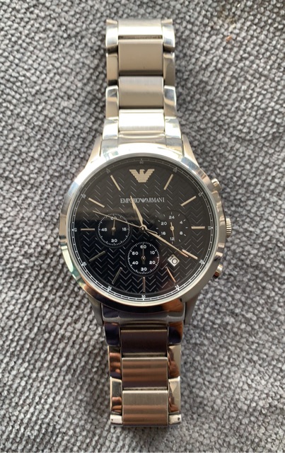 นาฬิกา มือสอง Emporio Armani AR2486 with Black Chronograph Display ...