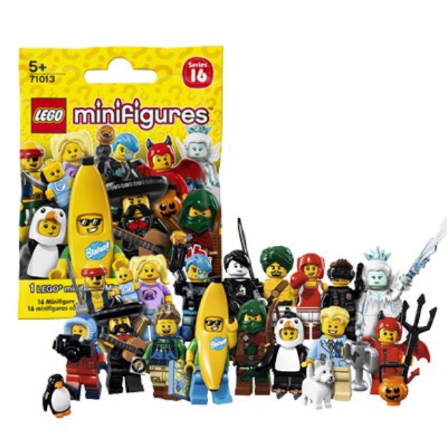 LEGO : LEGO MINI FIGURE SERIES 16 ครบชุด 16 แบบ ซองสีเหลืองสดใส ปี 2016 ...