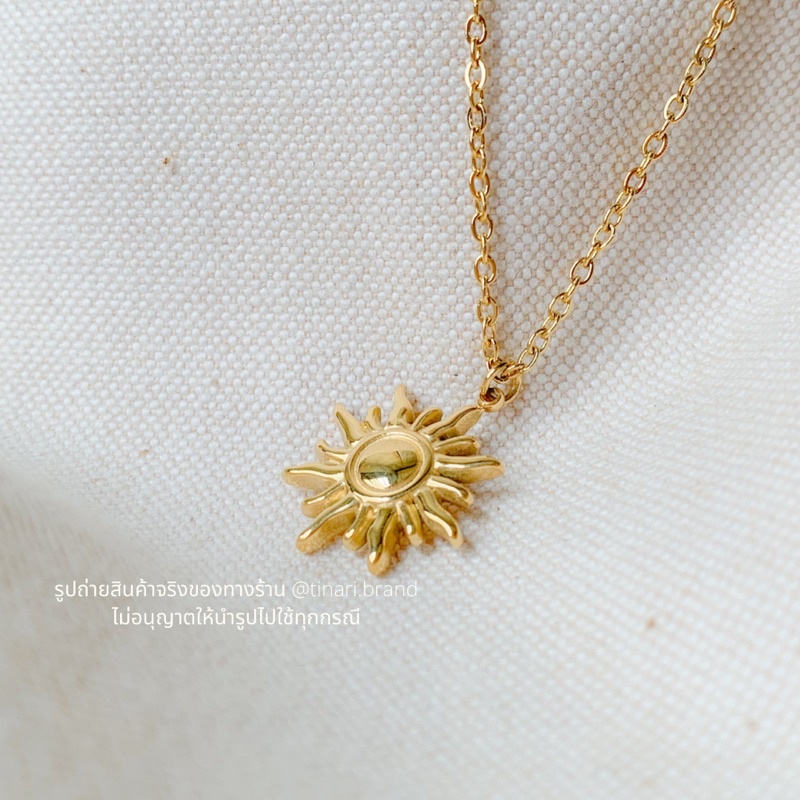 Sunshine necklace TINARI stainless gold chain pendant สร้อยคอ สร้อย ...