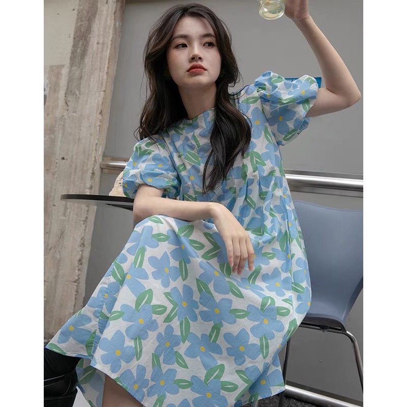 patricia house เดรสทรงเกาหลี แขนบอลลูน - pizza_outfit - ThaiPick