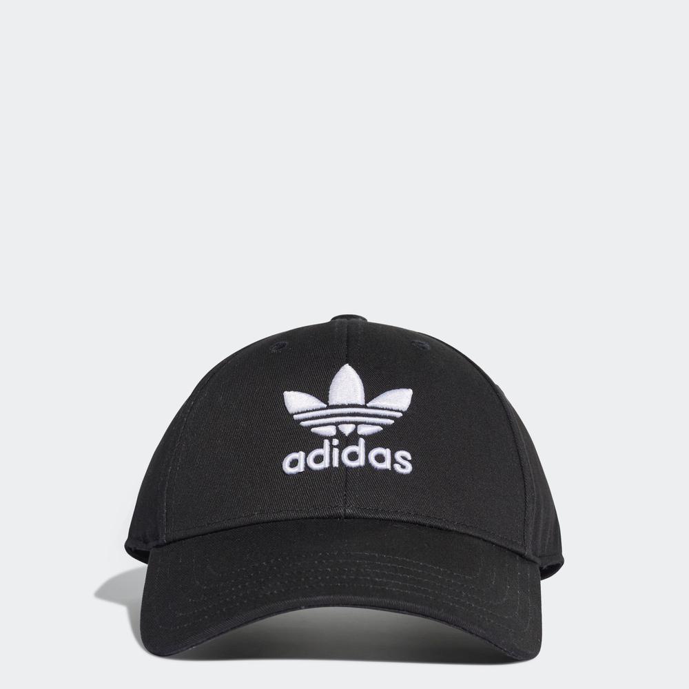 adidas ORIGINALS หมวกเบสบอล Trefoil ไม่ระบุเพศ สีดำ EC3603 - adidas ...