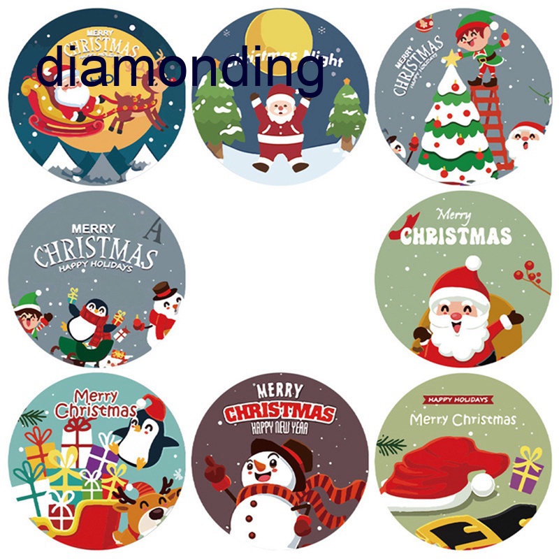 Diam Happy Christmas stickers 8 patterns cute snowman suitable for ...