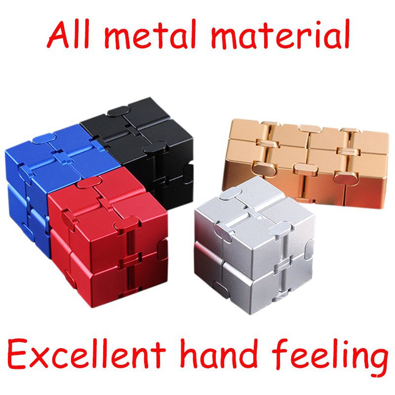 Infinity Cube อลูมิเนียม Cube ของเล่นโลหะรูป Magical Infinite ความ ...