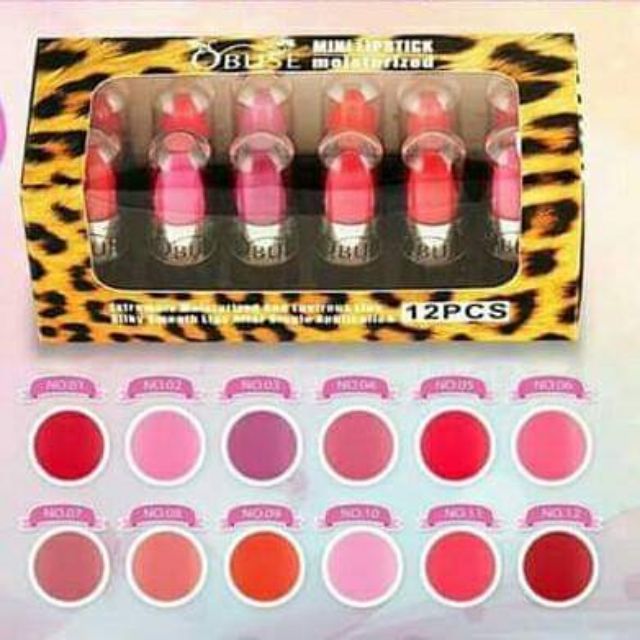 Obuse Matte Lipstick เซ็ตลิปสติกจิ๋วเนื้อแมต 12 สีใน 1 เซ็ต - giggy555 ...