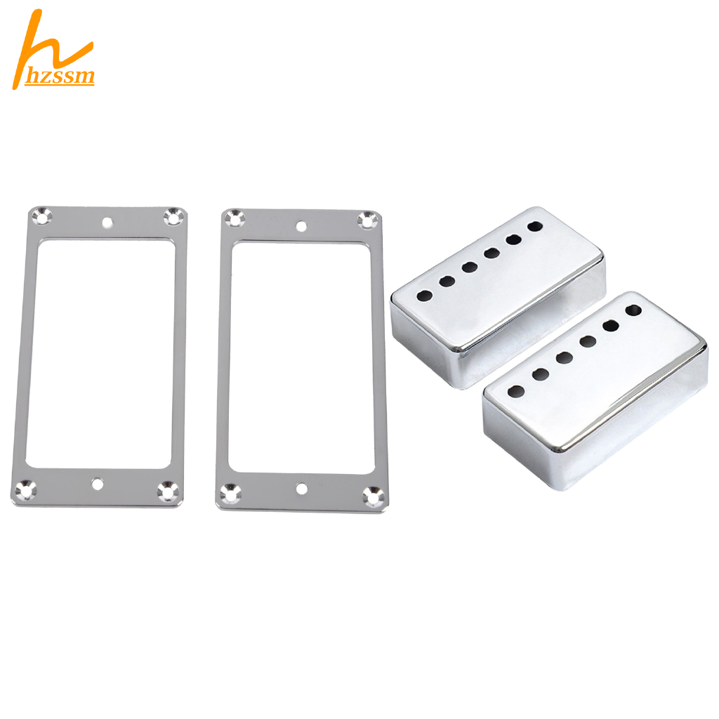 2Pcs Humbucker Neck & Bridge Guitar Pickup Covers Chrome High Quality ...