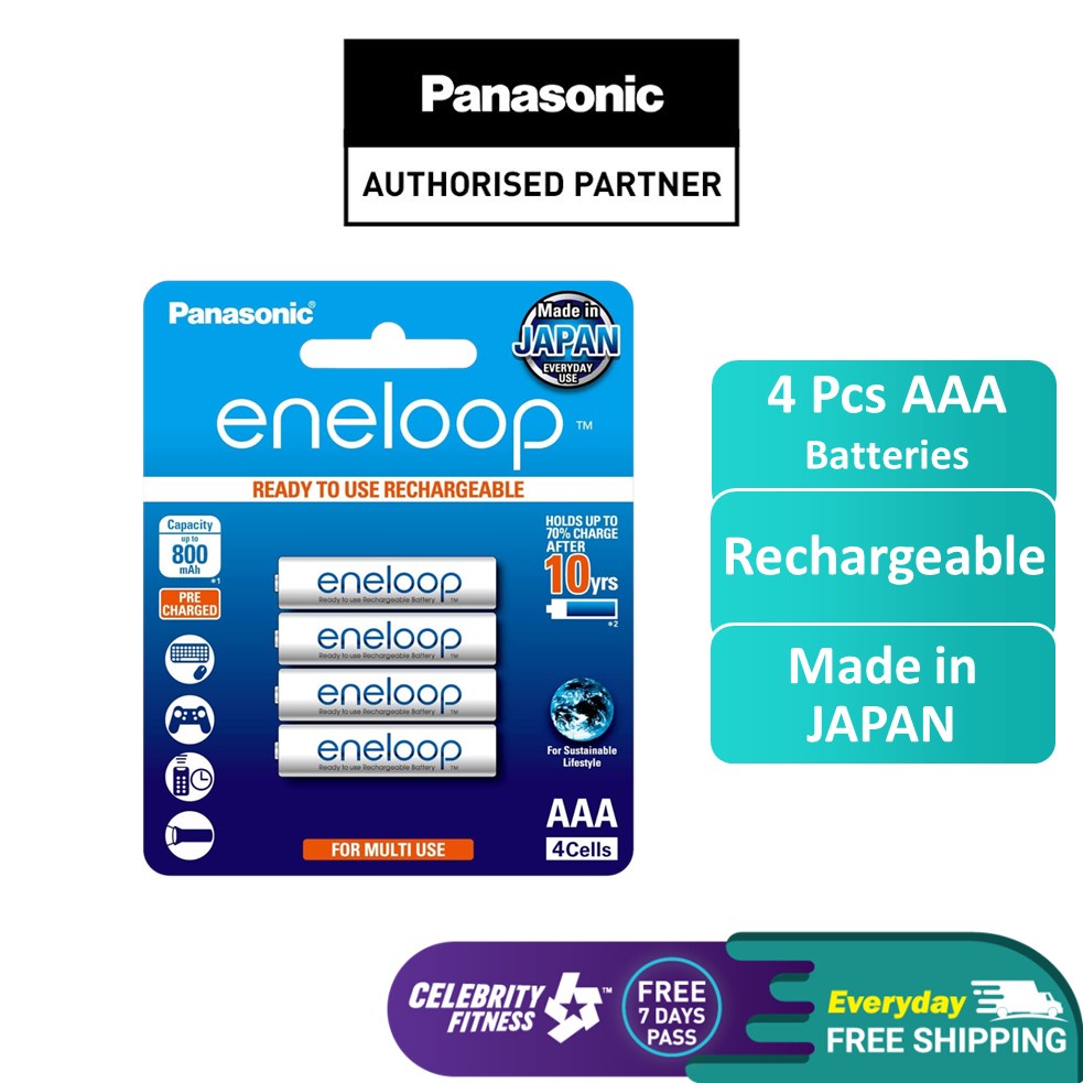 Panasonic Eneloop 4 Pcs Pack Bk 4mcce 4bt Ec Aaa Size Fully Charged