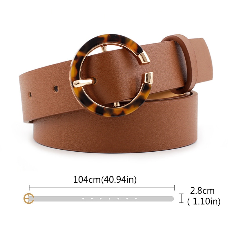 Designer Leopard Print Belt Strap Luxury PU Leather Waist Belt for ...