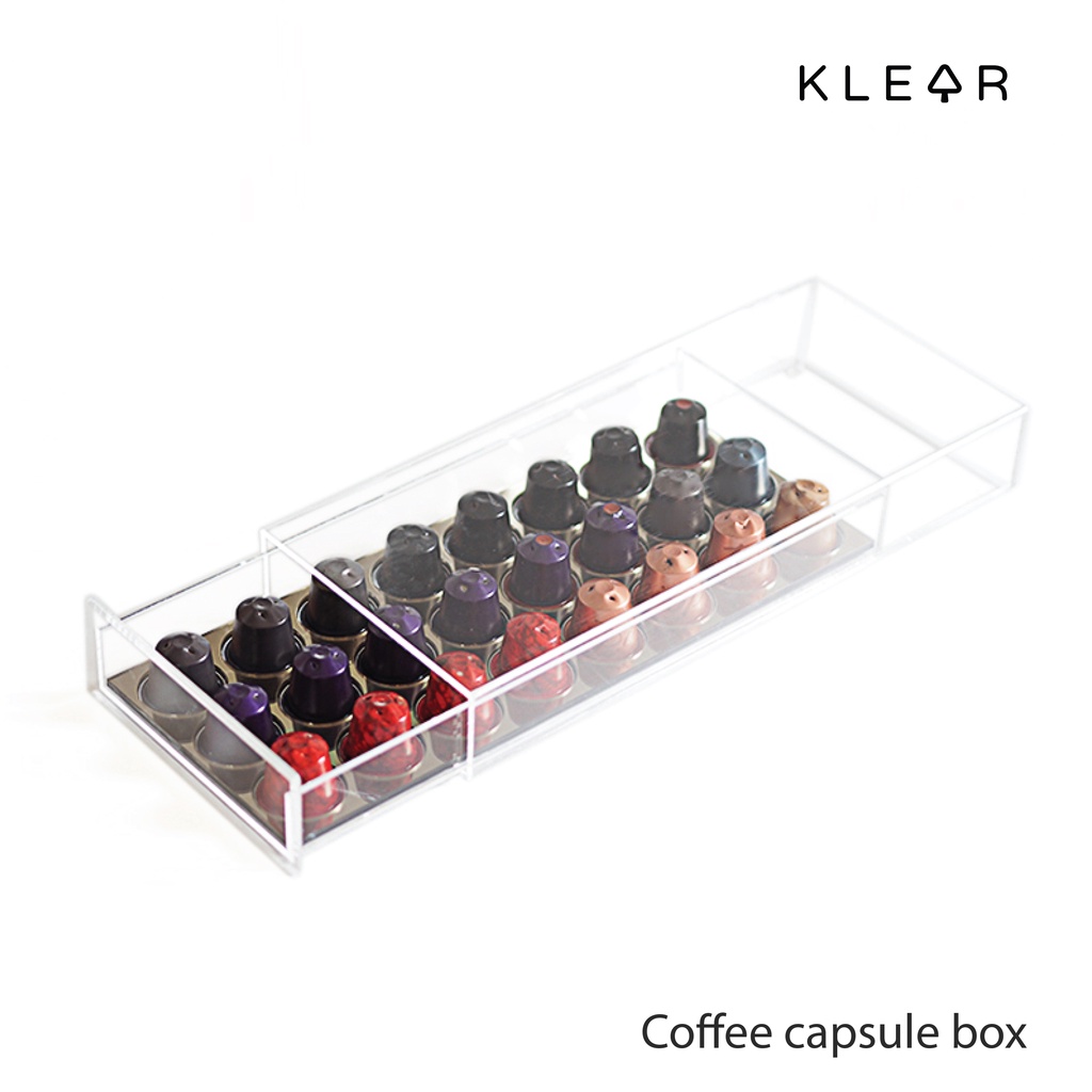 KlearObject Coffee Capsule Box กล่องเก็บแคปซูลกาแฟ กล่องลิ้นชัก กล่องอะคริลิค เกรดพรีเมี่ยม ...
