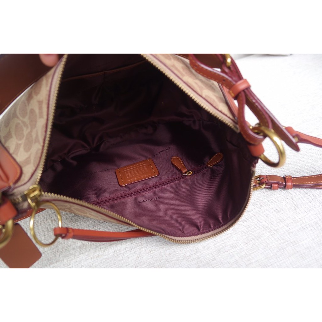 ของแท้????% COACH F38580 แฟชั่นผู้หญิงพิมพ์กระเป๋าสะพายกระเป๋าสะพาย ...