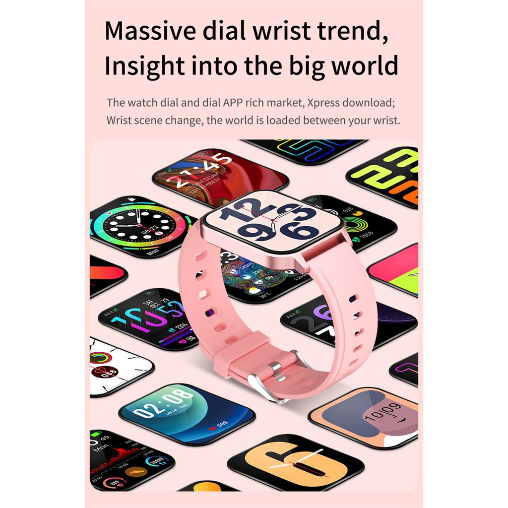 Aolon Q18 Pro นาฬิกาข้อมือ Smart Watch หน้าจอ 1 . 7 นิ้ว Ip68 กันน้ํา ...