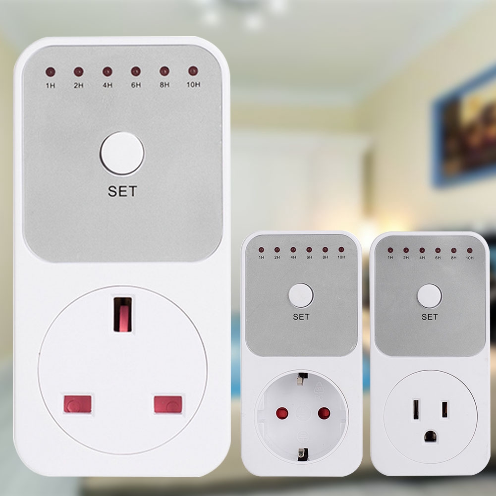 US EU UK Plug Countdown Timer Switch Smart Control Plug-In Socket Auto Shut Off Outlet ...