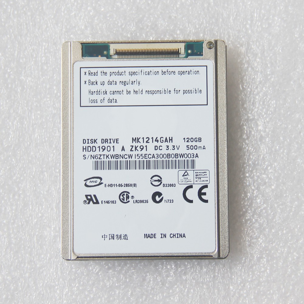 New 1.8 inch 120GB HDD MK1214GAH ZIF CE Hard Disk Drive For Dell ...