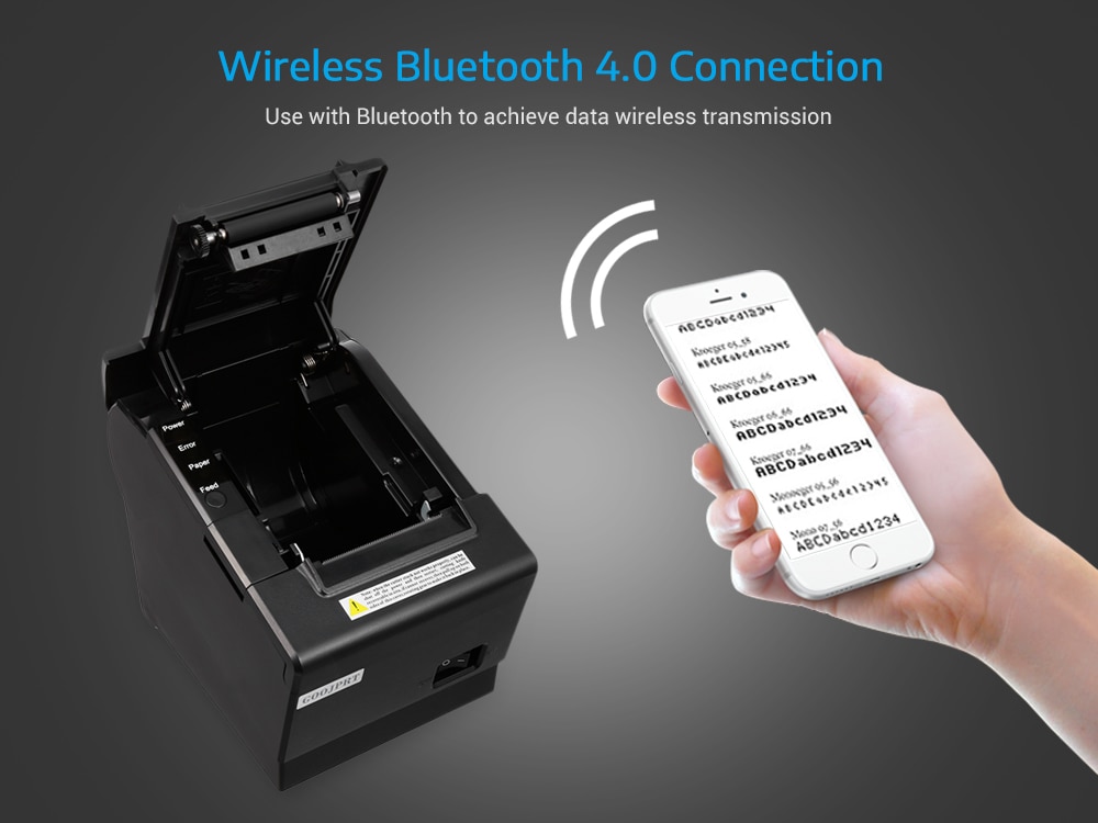 Free shipping Desktop Android IOS Bluetooth thermal Printer USB ...