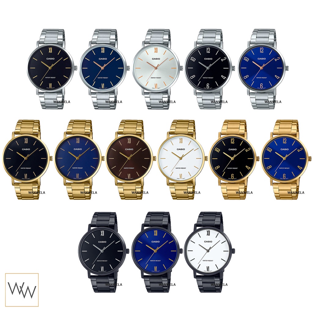 ใส่โค้ดลดเพิ่ม ของแท้ นาฬิกาข้อมือ Casio ผู้ชาย รุ่น MTP-VT01 สาย ...