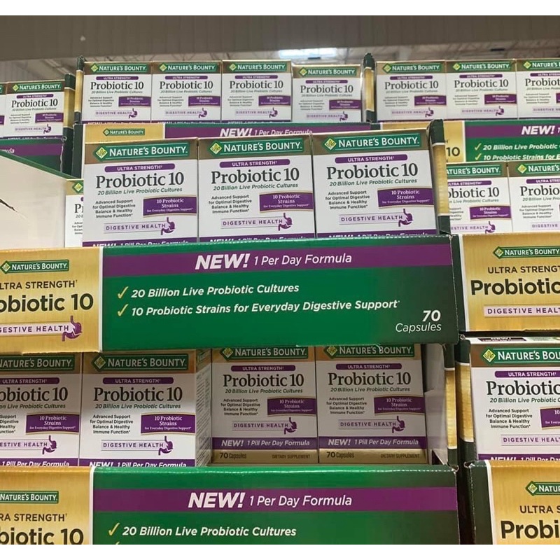 (EXP0723)Natures Bounty Ultra Strength 20 Billion Probiotic 70 Capsules ...