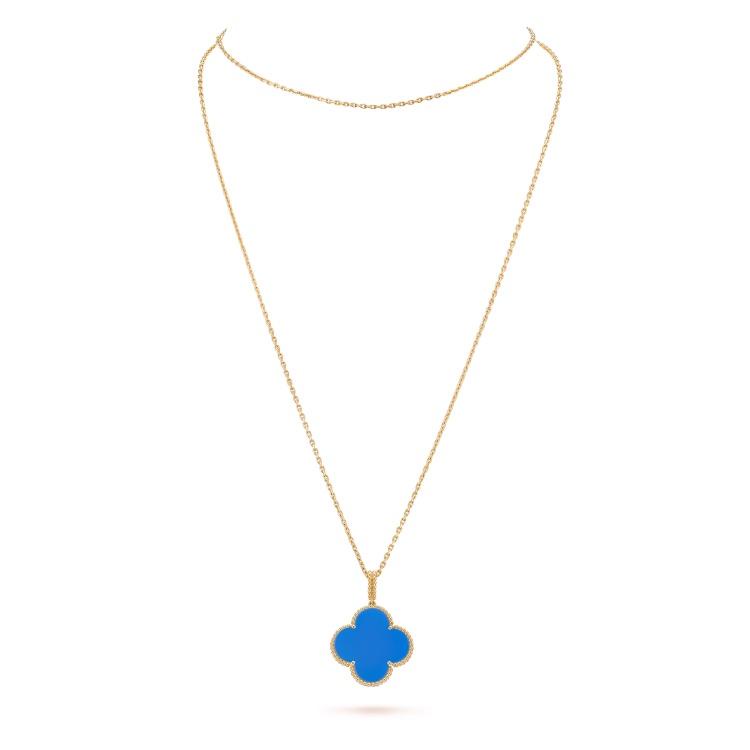 Van Cleef & ARELS Van Clee Bao Siya Large Long Chain Blue Yushan ...