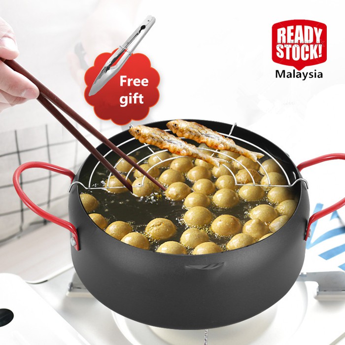 [Shop Malaysia] Ready Stock 22cm Japanese Style Tempura Deep Frying Pot ...