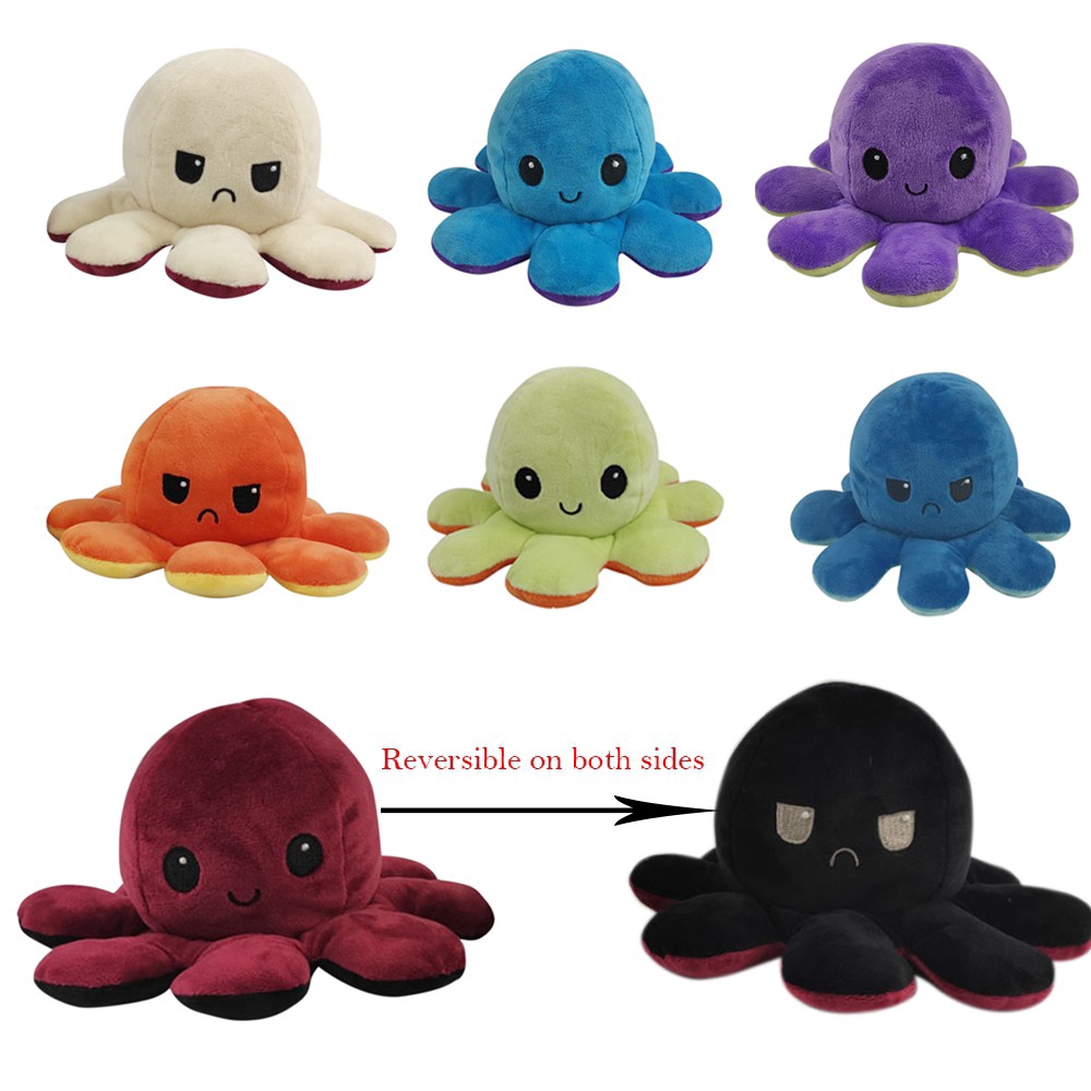 Popular Reversible Bipolar Octopus Teeturtle Plush Toy Mood Switcher ...
