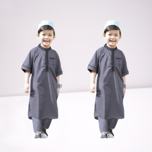 เสื้อแขนสั้น ลาย Koko LIS PAKISTAN สีพื้น สําหรับเด็กผู้ชาย อายุ 1-10 ...