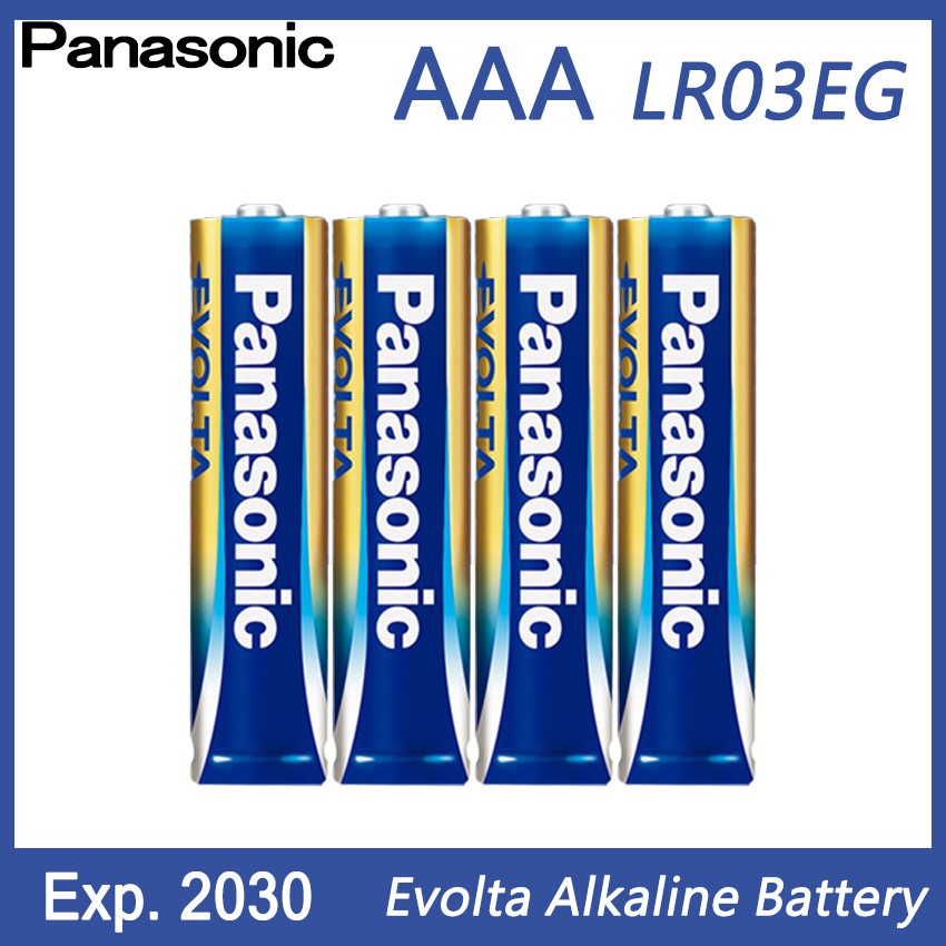 Panasonic ถ่านอัลคาไลน์ Alkaline Evolta LR03EG AAA 4 ก้อน 1.5V Pack 4 Exp. 2030 - gpshop8 - ThaiPick